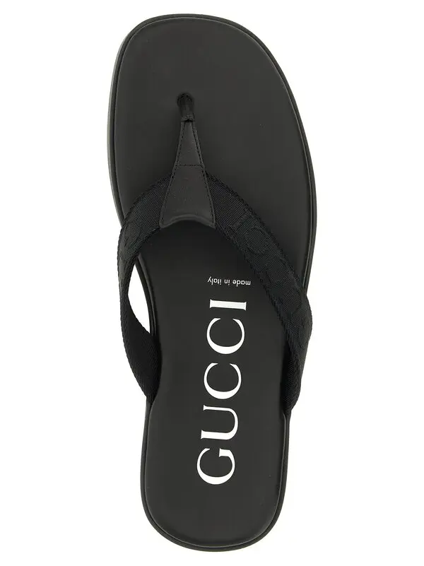 Gucci Jacquard Thong Sandals