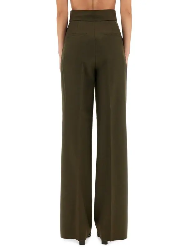Max Mara Arturo Virgin Wool Trousers - Green