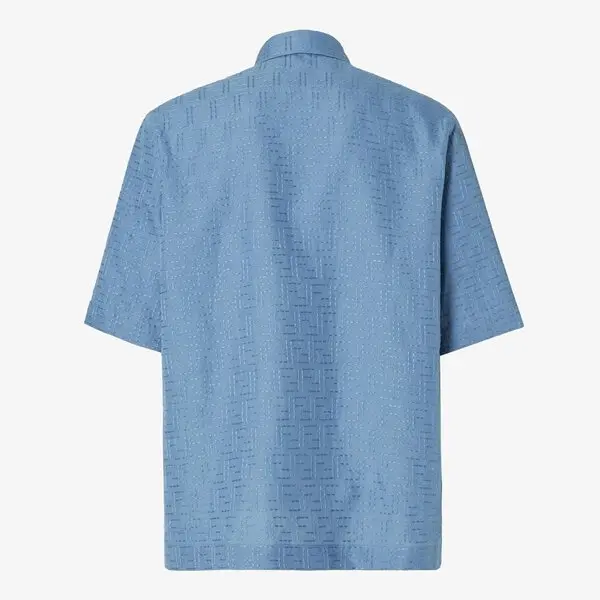Fendi Light Ff Jacquard Linen Shirt - Blue