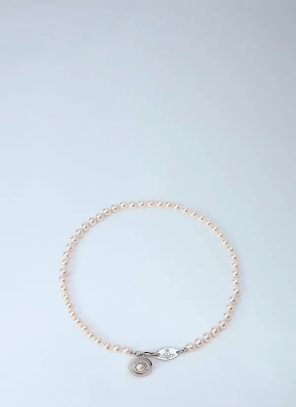 VIVIENNE WESTWOOD Simonetta Pearl Necklace - Silver