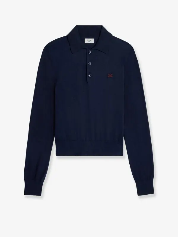 Celine Cotton Polo Sweater
