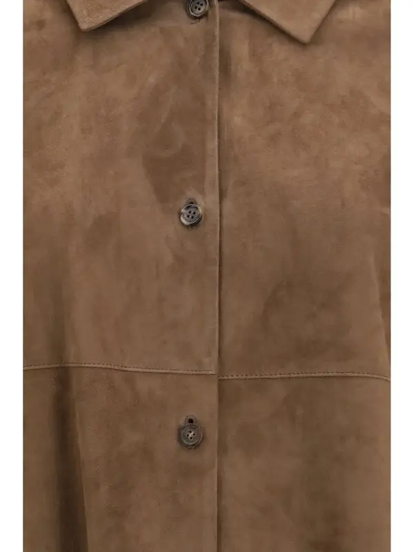 Max Mara Gocce Suede Jacket - Brown