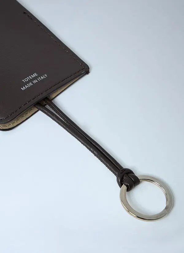 TOTEME Polished Leather Logo Keyring