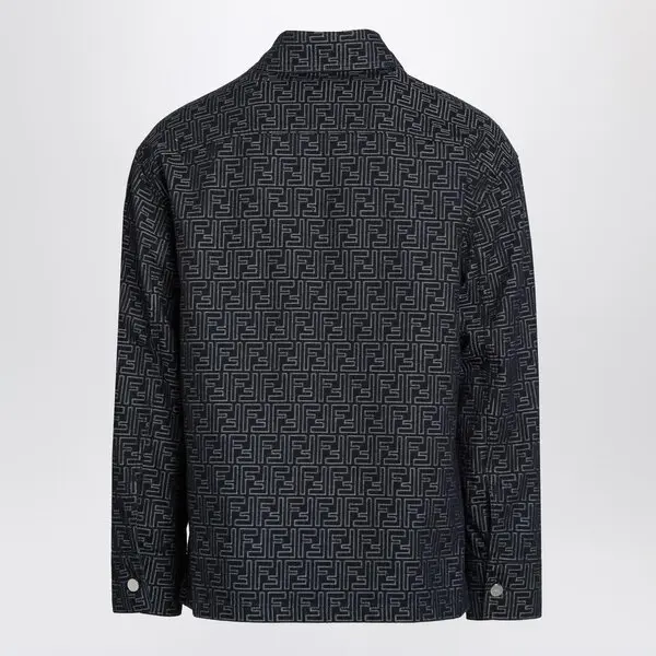 Fendi Indigo Jacket With Ff Jacquard