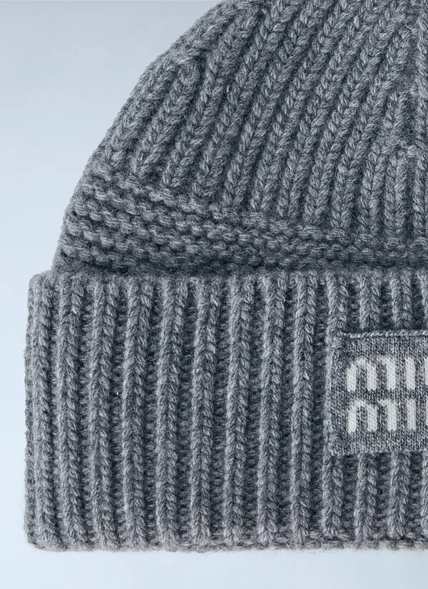 Miu Miu Logo-patch Wool Beanie