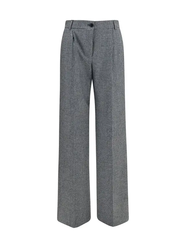 Dolce & Gabbana Prince Of Wales Tailored Pants - Gray