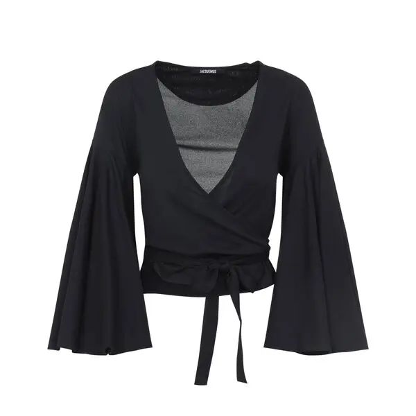 Jacquemus Le Cache Coeur Ventadou Top - Black