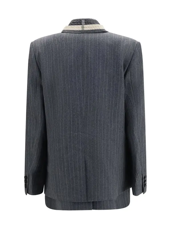 Sacai Pinstripe Single Breasted Jacket