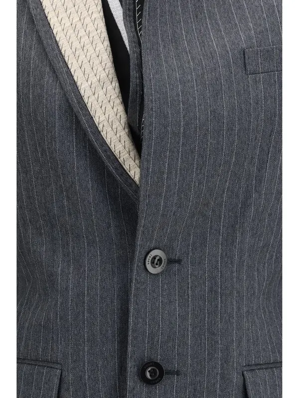 Sacai Pinstripe Single Breasted Jacket