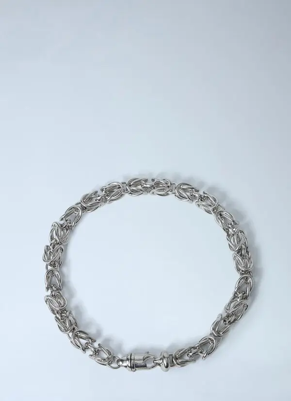TOTEME Byzantine Link Statement Collar Necklace - Silver