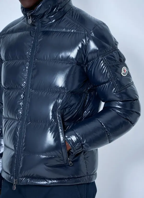Moncler Maya Hooded Short Down Jacket - Blue