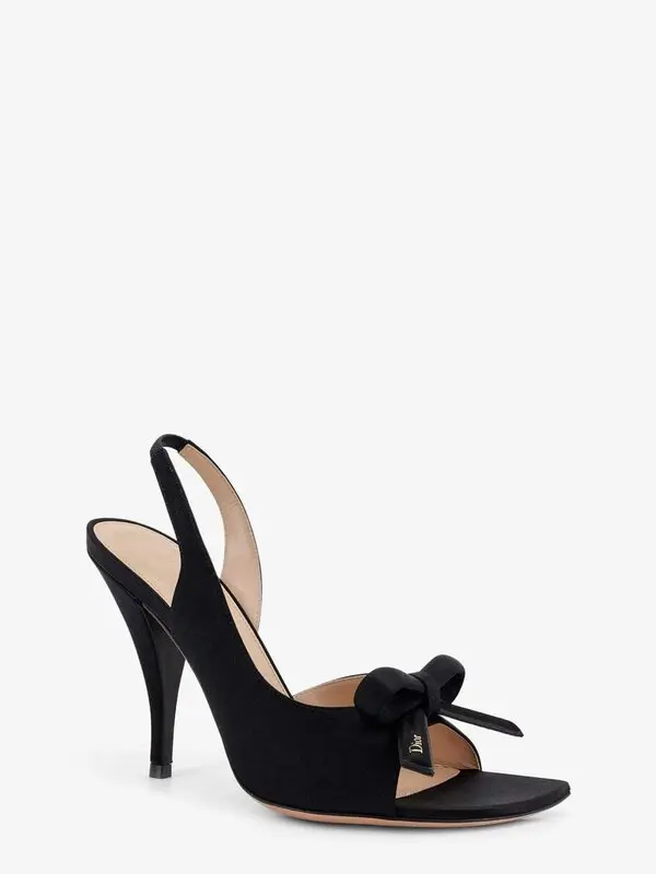 Dior Satin Bow Slingback Sandals - Multicolor
