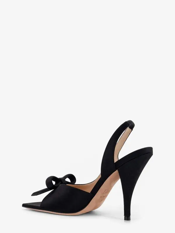 Dior Satin Bow Slingback Sandals - Multicolor