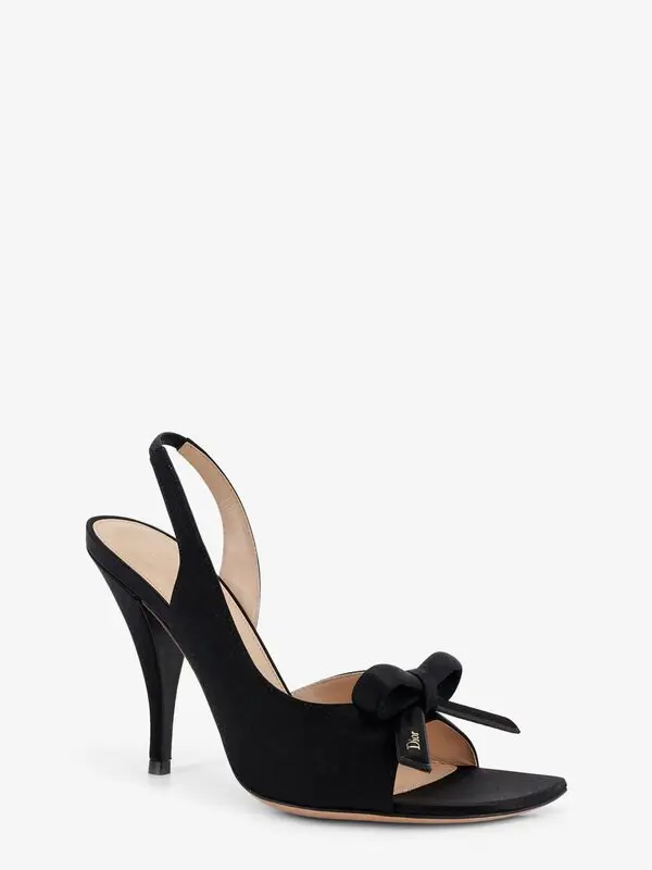 Dior Satin Bow Slingback Sandals - Multicolor