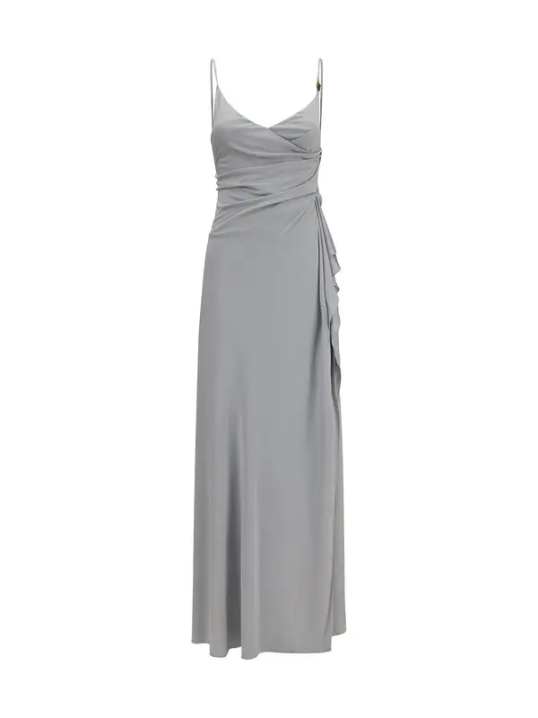 Versace Viscose Jersey Dress - Gray