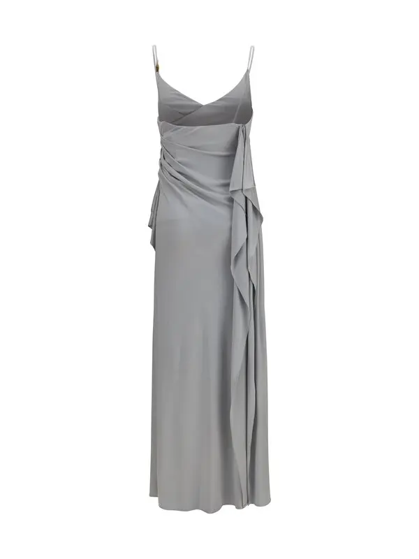 Versace Viscose Jersey Dress - Gray