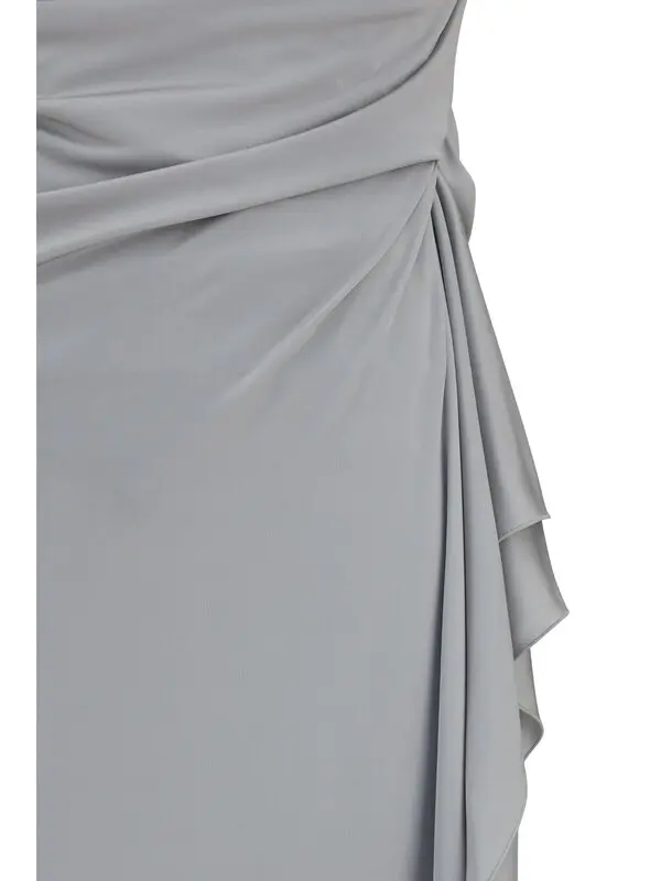 Versace Viscose Jersey Dress - Gray