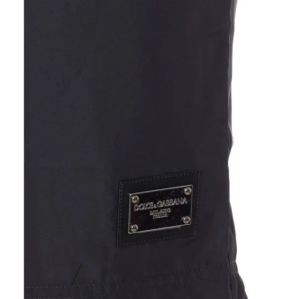 Dolce & Gabbana Plaque Logo Swimwear - Black