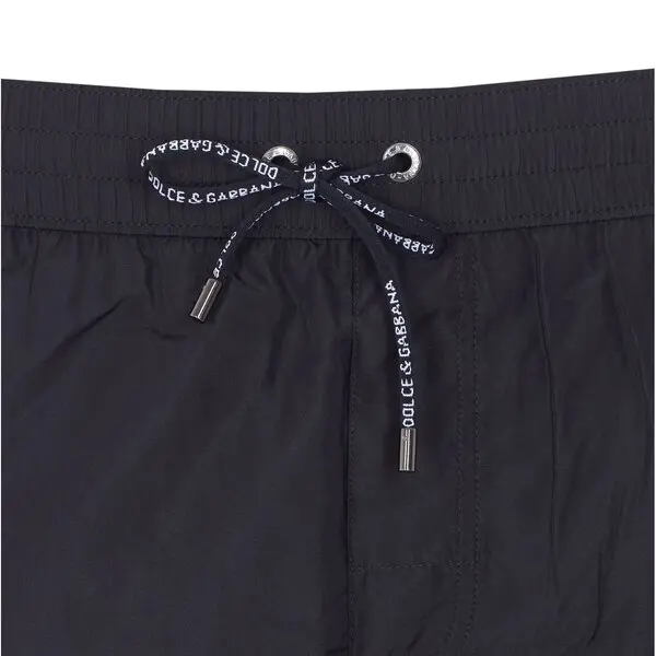 Dolce & Gabbana Plaque Logo Swimwear - Black