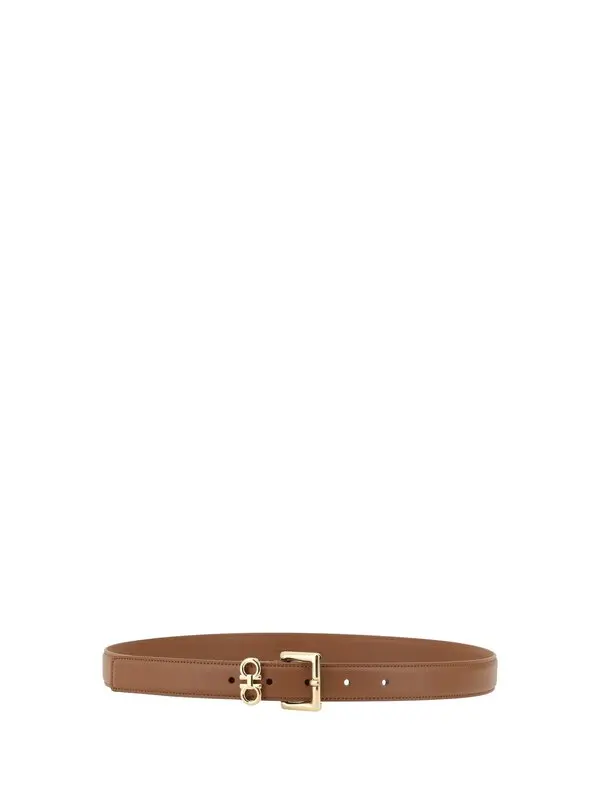 FERRAGAMO Gancini Belt - Brown