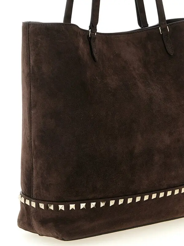 Valentino Garavani Rockstud Medium' Suede Shoulder Bag