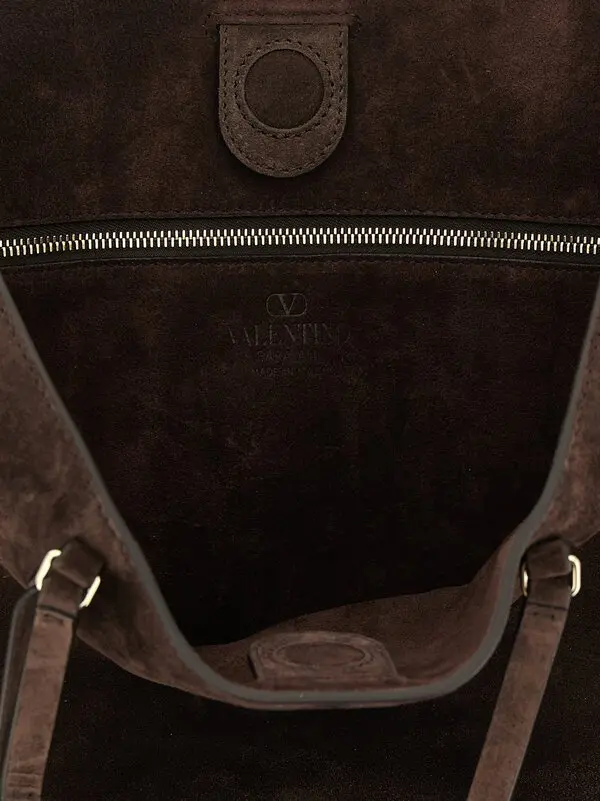 Valentino Garavani Rockstud Medium' Suede Shoulder Bag