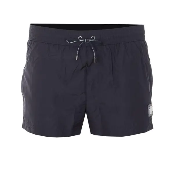 Dolce & Gabbana Plaque Logo Swimwear - Black