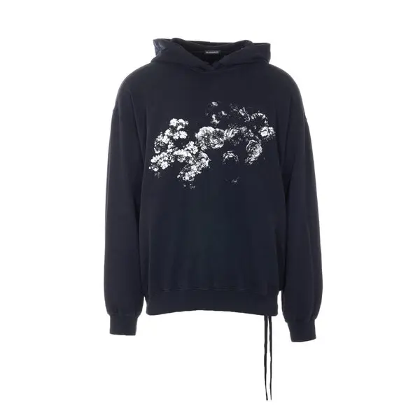 ANN DEMEULEMEESTER Bardi Printed Comfort Hoodie - Black