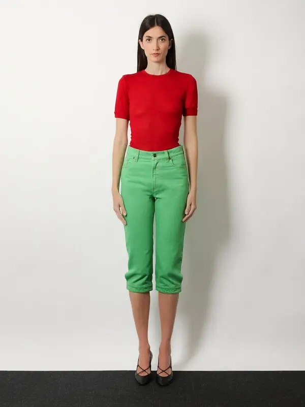 Versace Ribbed Cotton T-shirt - Multicolor