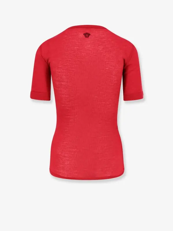 Versace Ribbed Cotton T-shirt - Multicolor