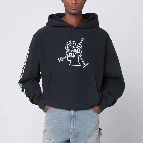 BRAIN DEAD Faded Neuro Free Association Sweatshirt - Black