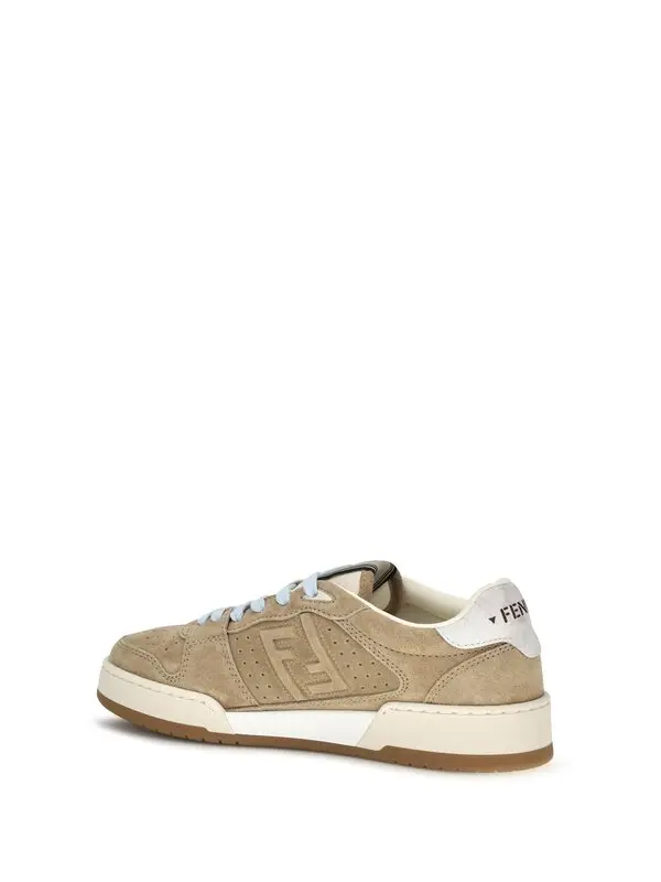 Fendi Match Suede Sneakers - Cream