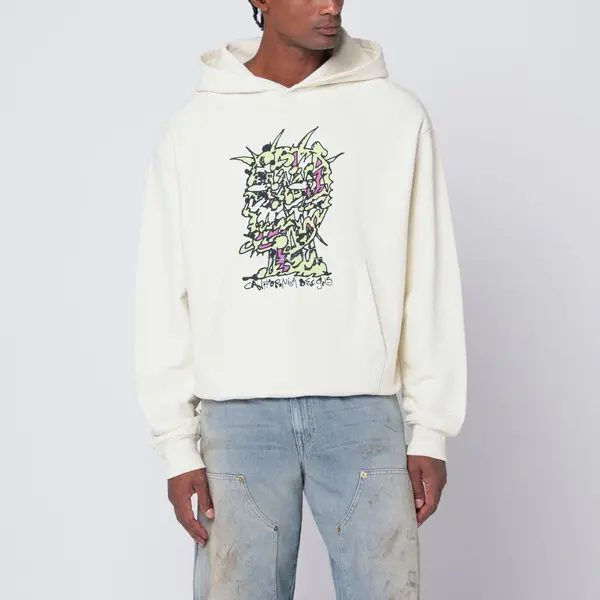 BRAIN DEAD Light Beige Scrambled Head Sweatshirt