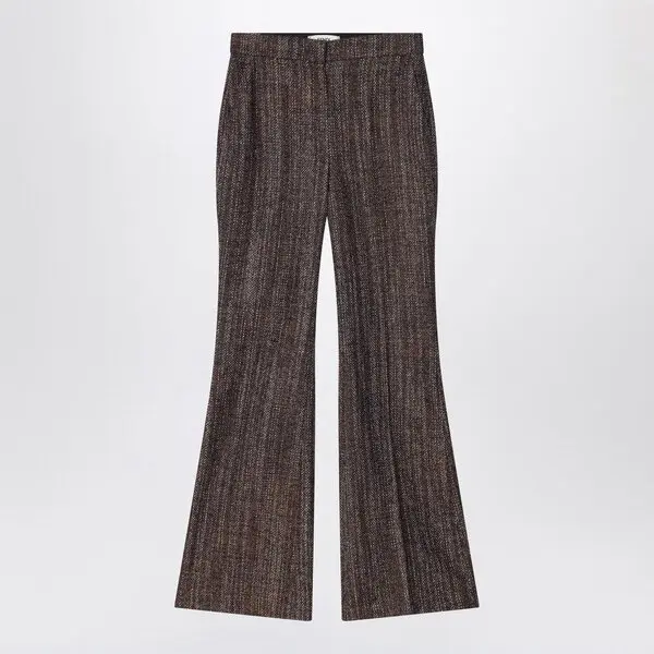 Fendi Rust Wool And Alpaca Trousers