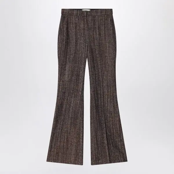 Fendi Wool And Alpaca Trousers - Brown