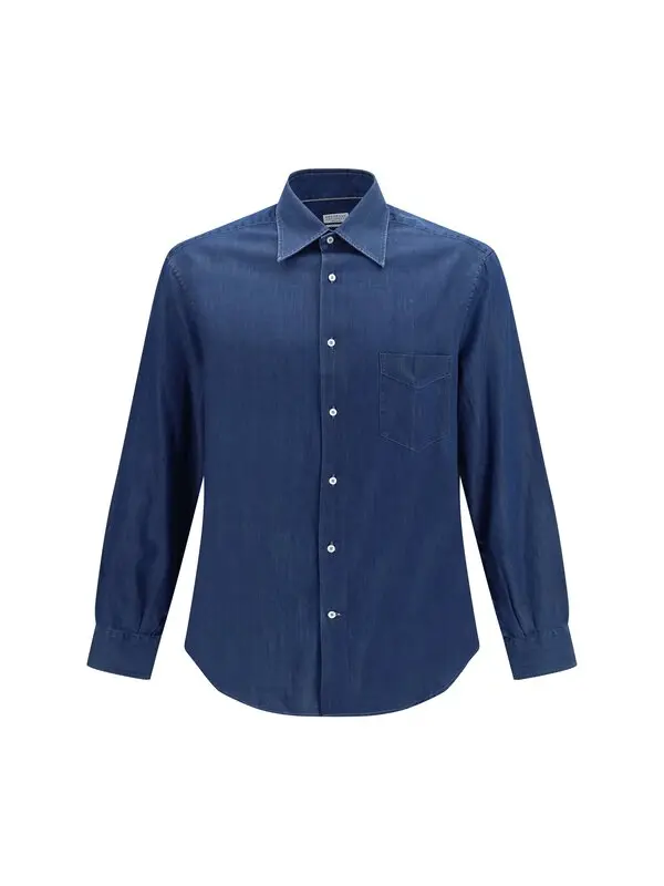 Brunello Cucinelli Lightweight Denim Shirt - Blue
