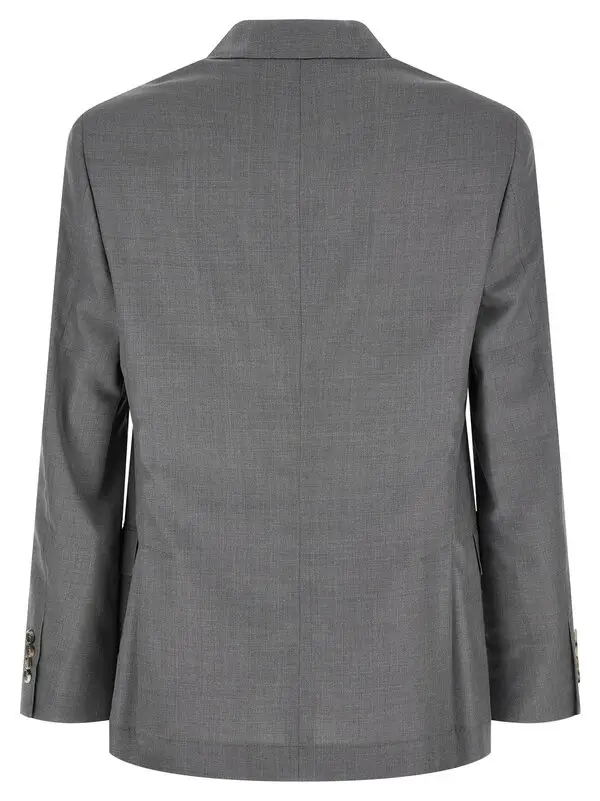 Brunello Cucinelli Hopsack Blazer - Gray