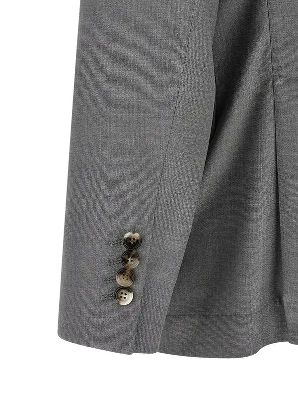 Brunello Cucinelli Hopsack Blazer - Gray