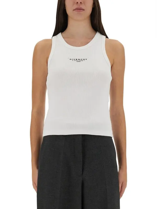 Givenchy Slim Tank Top With Logo Print