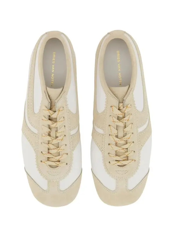 Dries Van Noten Leather And Suede Sneaker