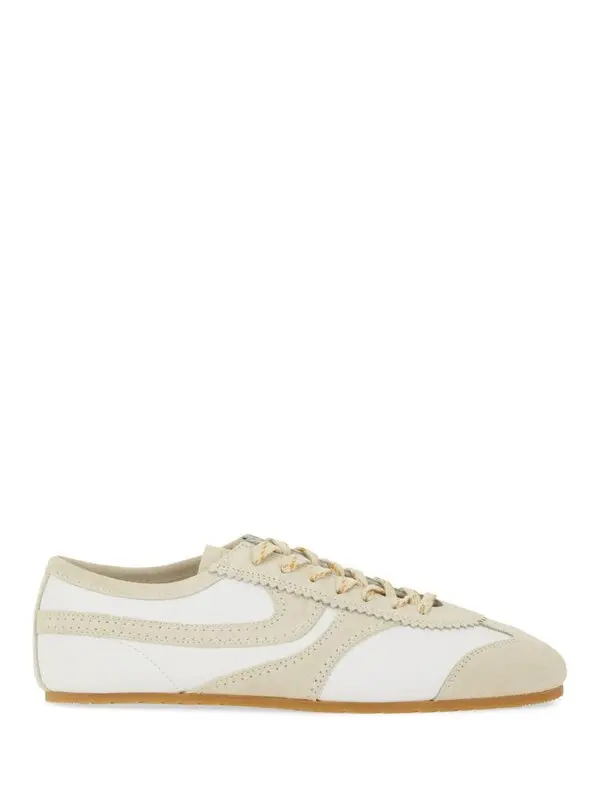 Dries Van Noten Leather And Suede Sneaker - White