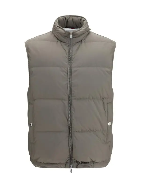 Brunello Cucinelli Sleeveless Padded Gilet - Gray