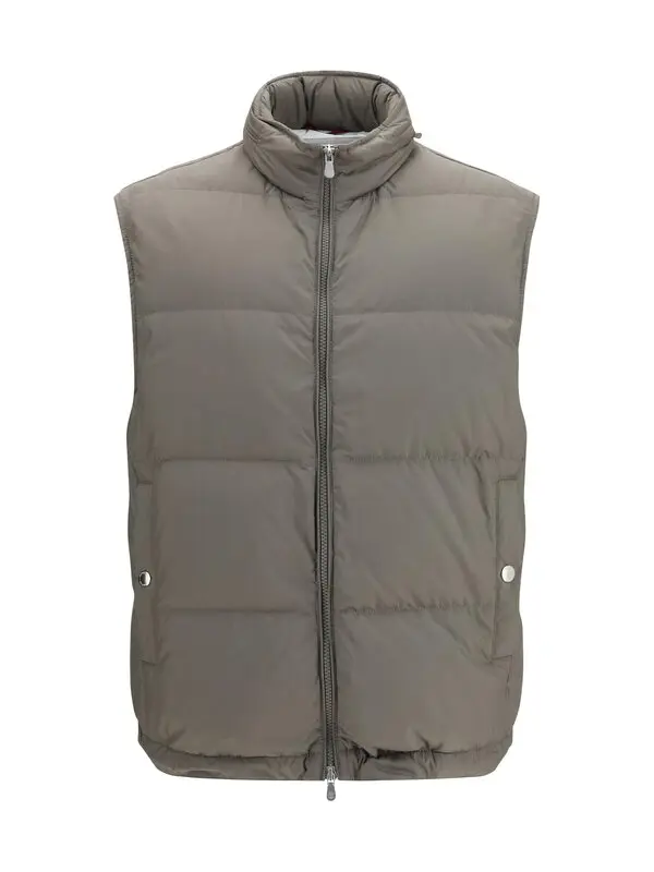 Brunello Cucinelli Sleeveless Padded Gilet - Gray