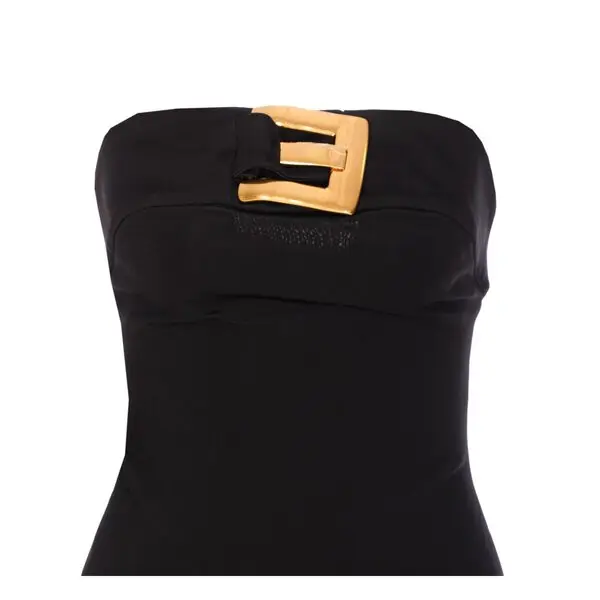 Balmain Belted Bustier Long Dress