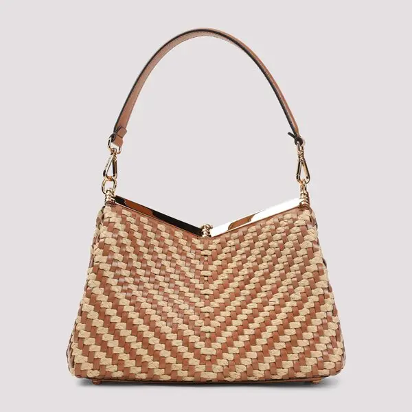 Etro Vela M Rafia Shoulder Bag - Multicolor