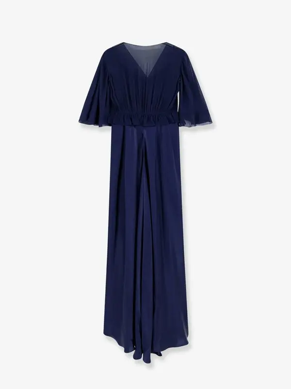 Alberta Ferretti Satin Long Dress