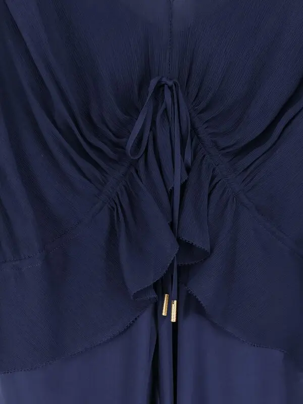 Alberta Ferretti Satin Long Dress