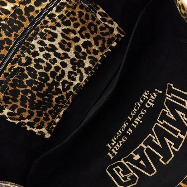 GANNI Leopard Canvas Xxl Tote Bag
