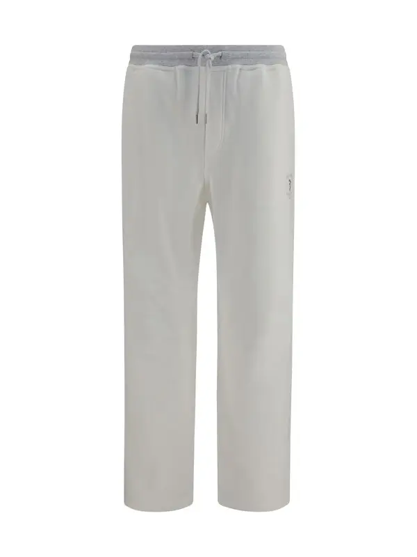 Brunello Cucinelli Cotton Drawstring Trousers - White