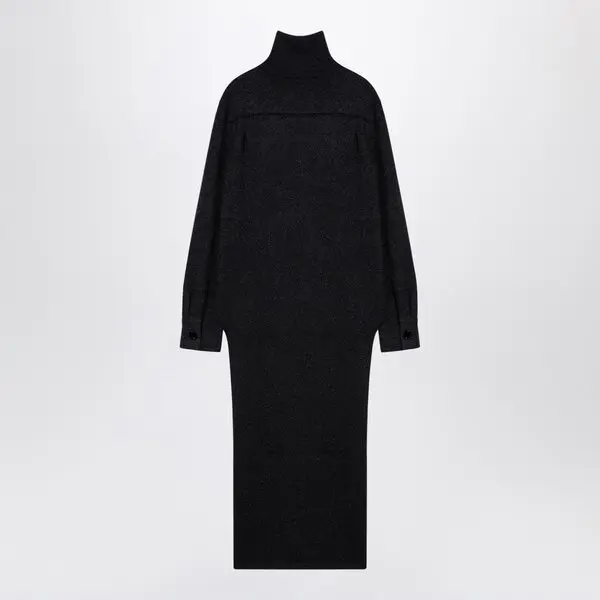 Givenchy Dark Grey Turtleneck With Drawstring - Gray